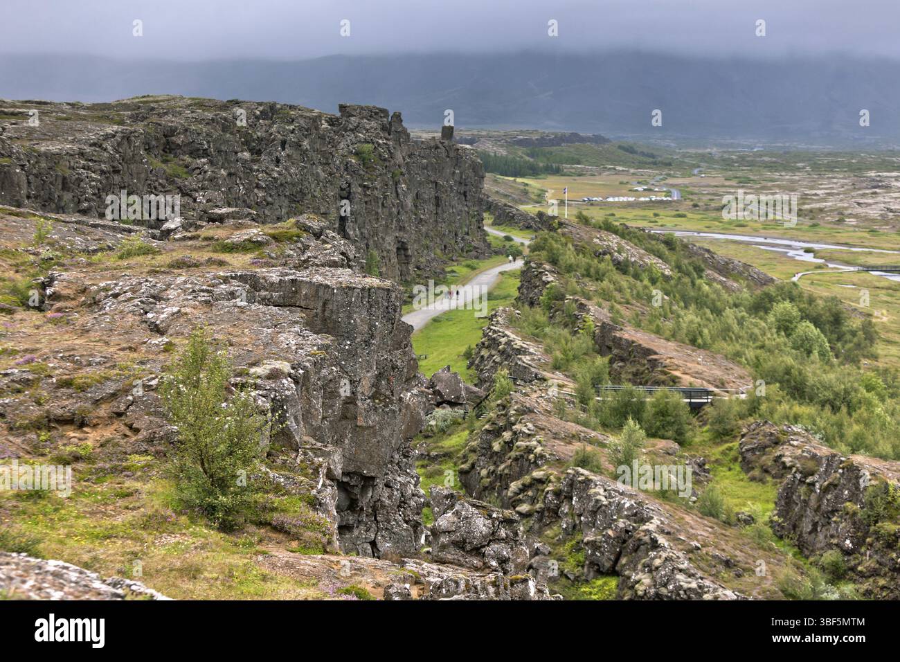 Pingvellir national park in Iceland - The area is located on the Mid ...
