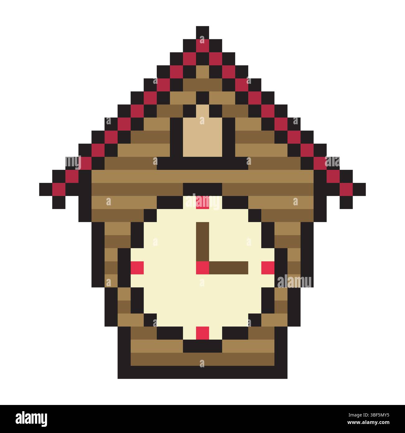 Wall clock in old Stock Vector Images - Alamy