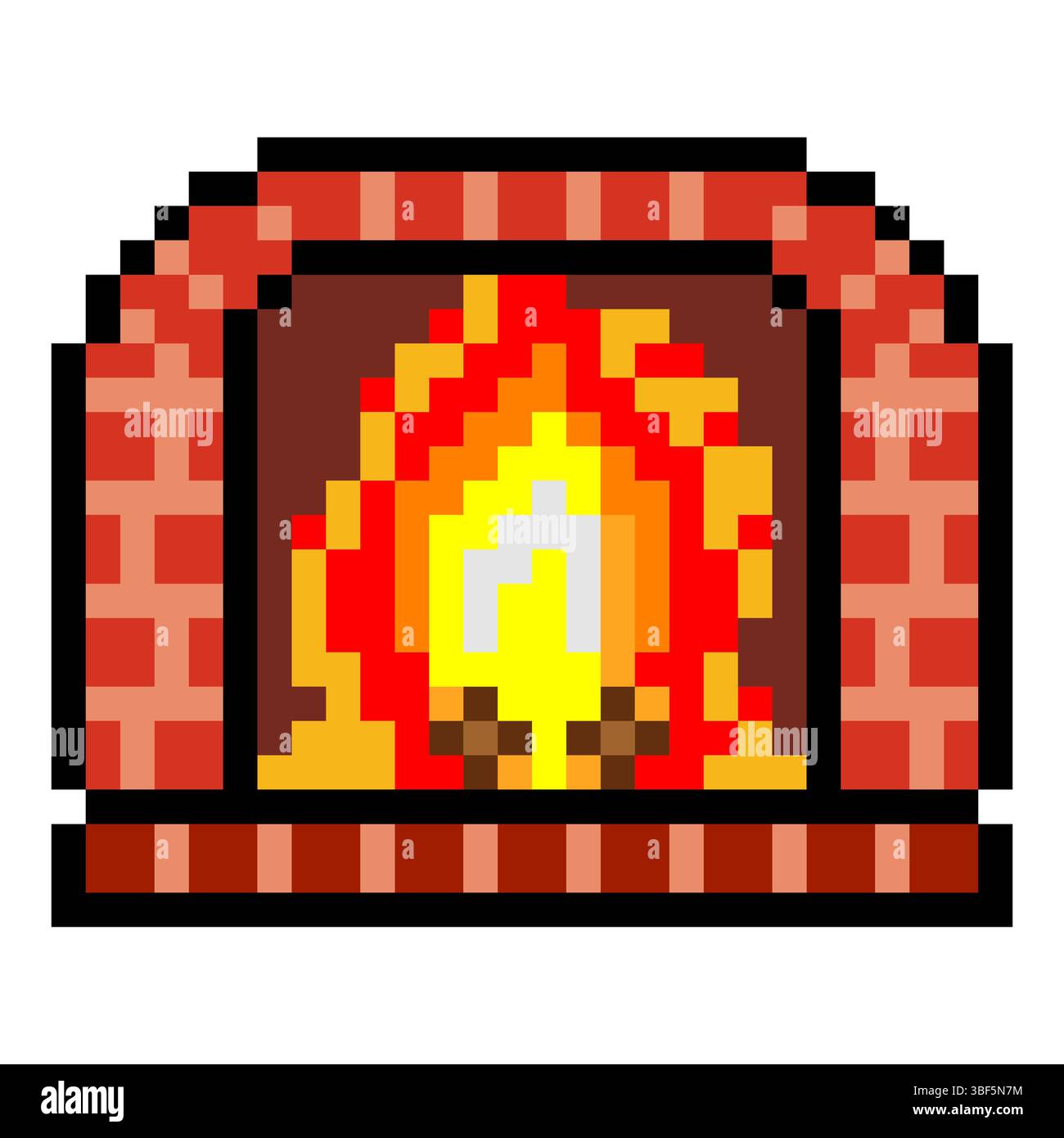 Stone fireplace firewood home Stock Vector Images - Alamy