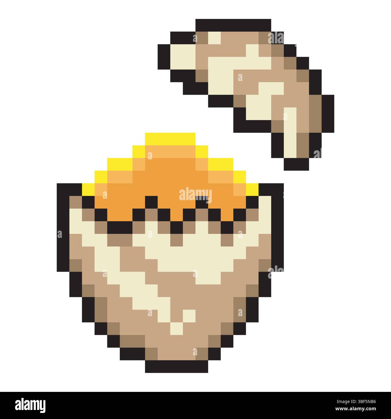 Broken egg with pixel art design Stock Vector Image & Art - Alamy
