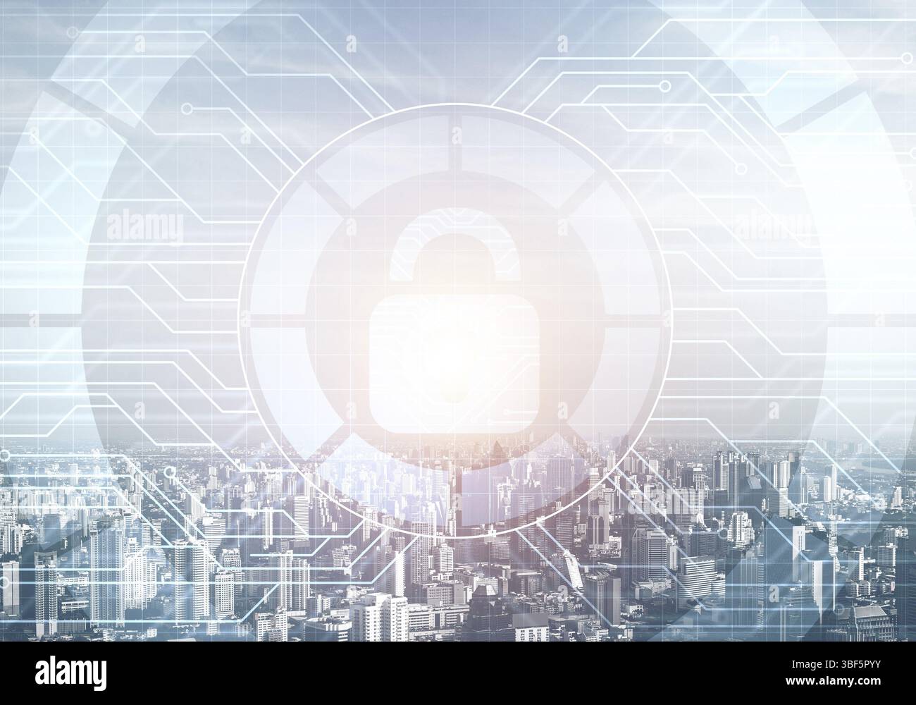 Cryptography and encryption algorithm concept. Risk management and ...