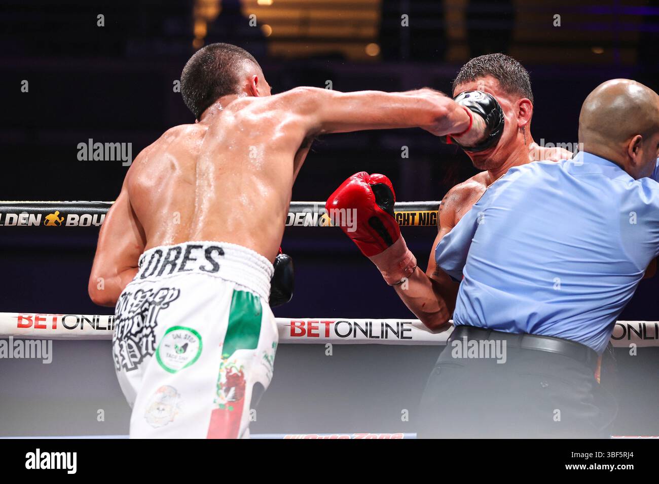 May 30, 2025: (L-R) Middleweight Grant Flores punches Brandon Campos ...