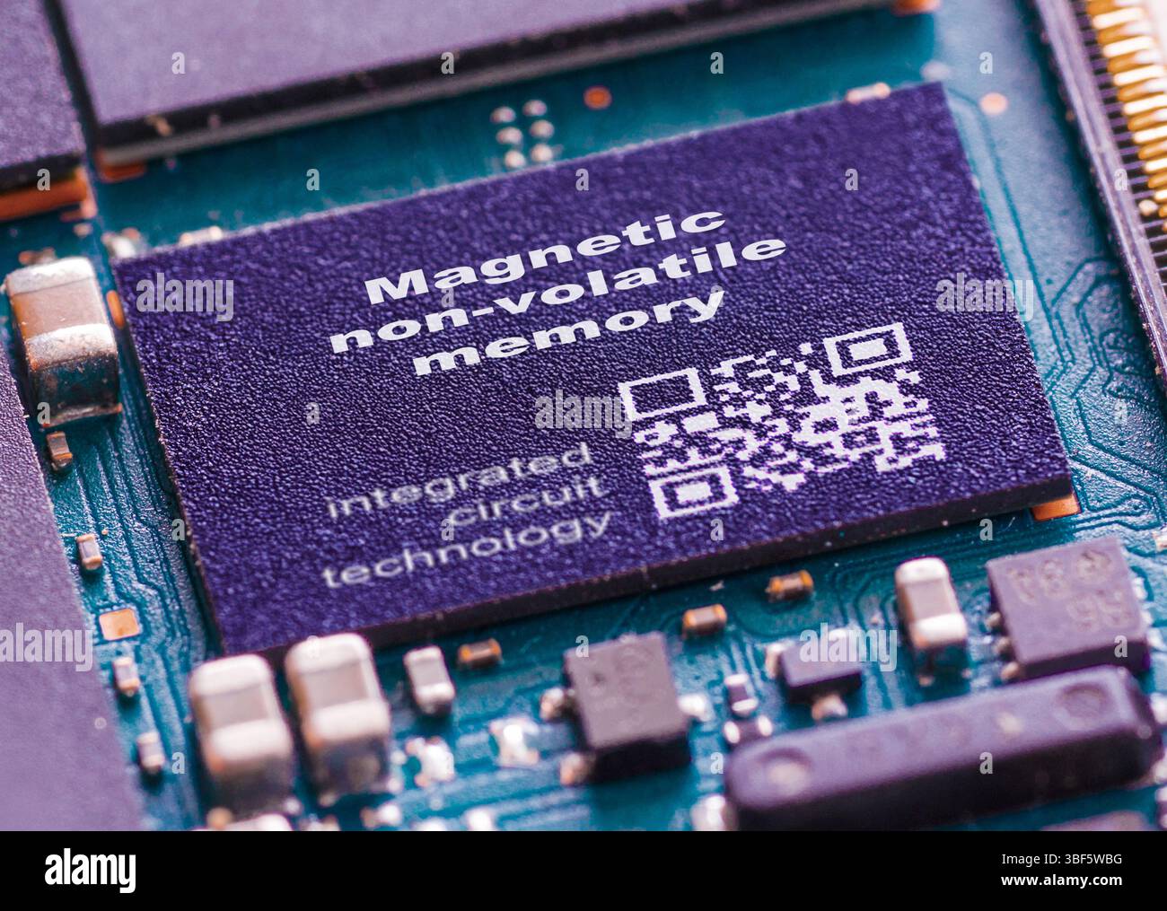 Magnetic non-volatile memory. Stores data using magnetic states Stock ...
