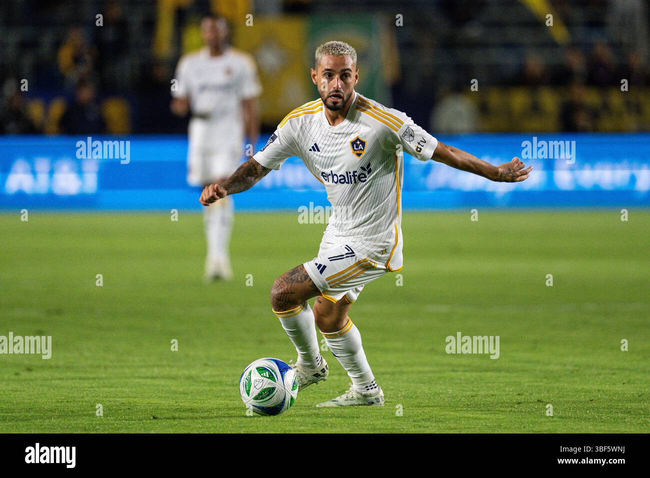 LA Galaxy forward Diego Fagúndez (7) during a MLS match against the San ...