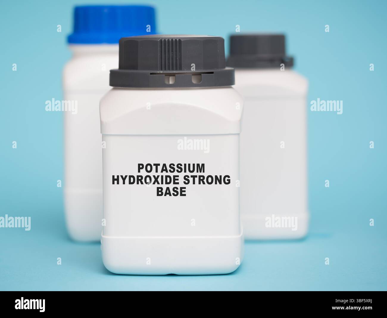 Potassium hydroxide (KOH). Strong base. Used in fertilisers, soaps and ...