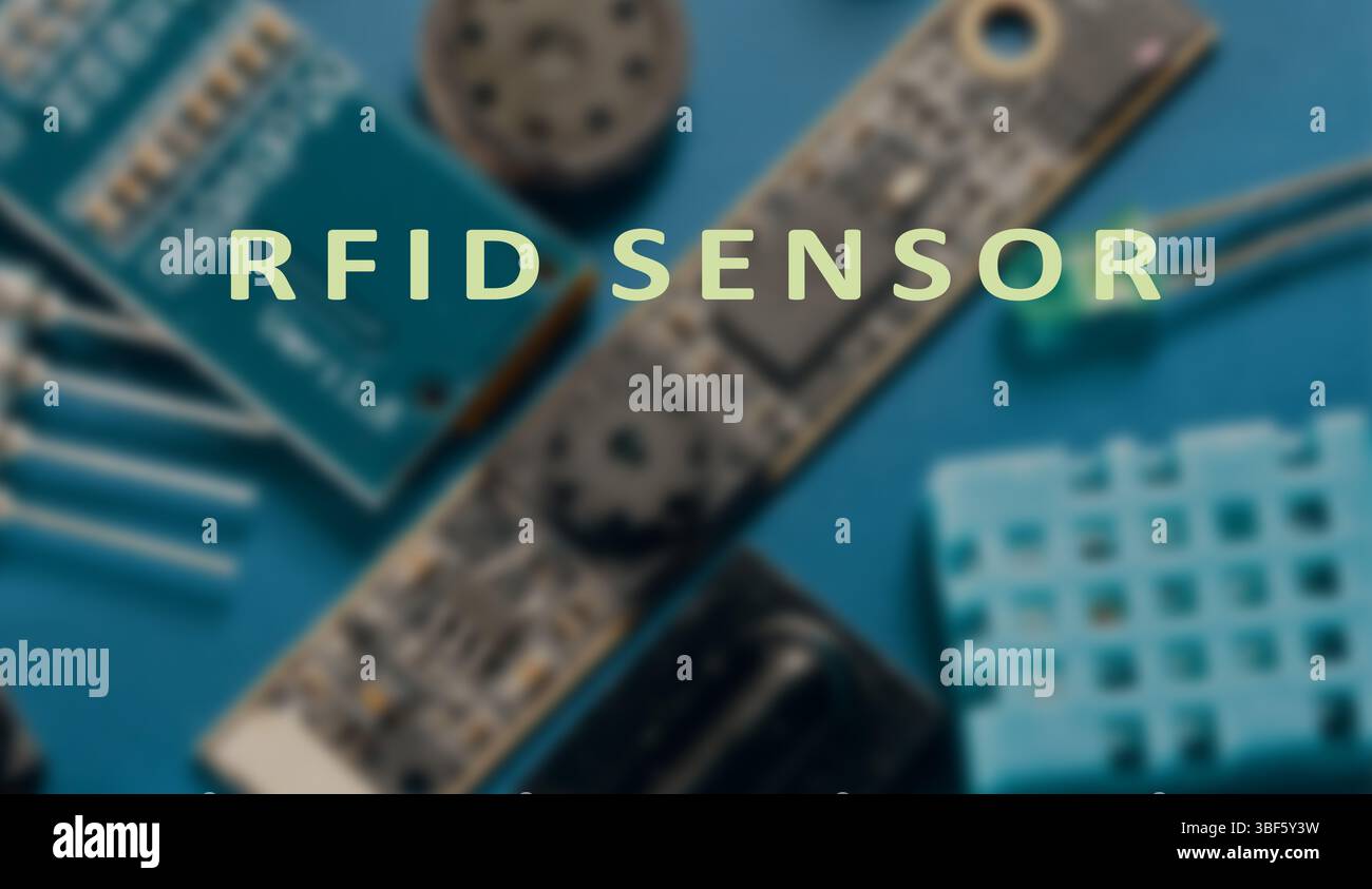 RFID sensor. Detects and reads RFID tags for object identification and ...