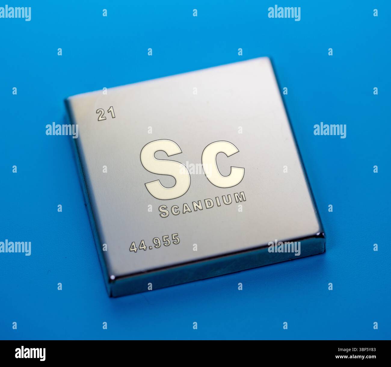 Scandium. A lightweight, strong metal; used in aerospace alloys and ...