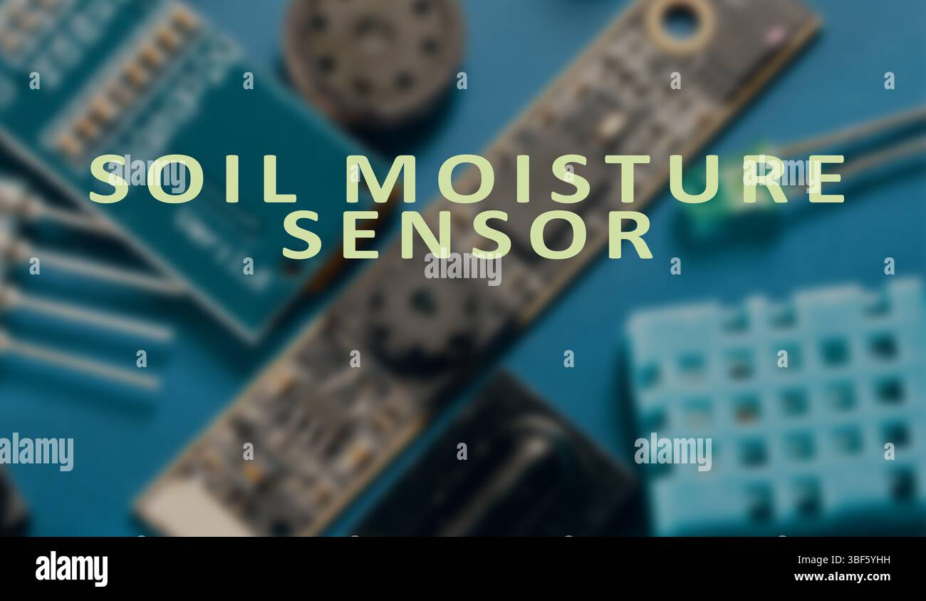 Soil moisture sensor. Measures the moisture level in the soil Stock ...