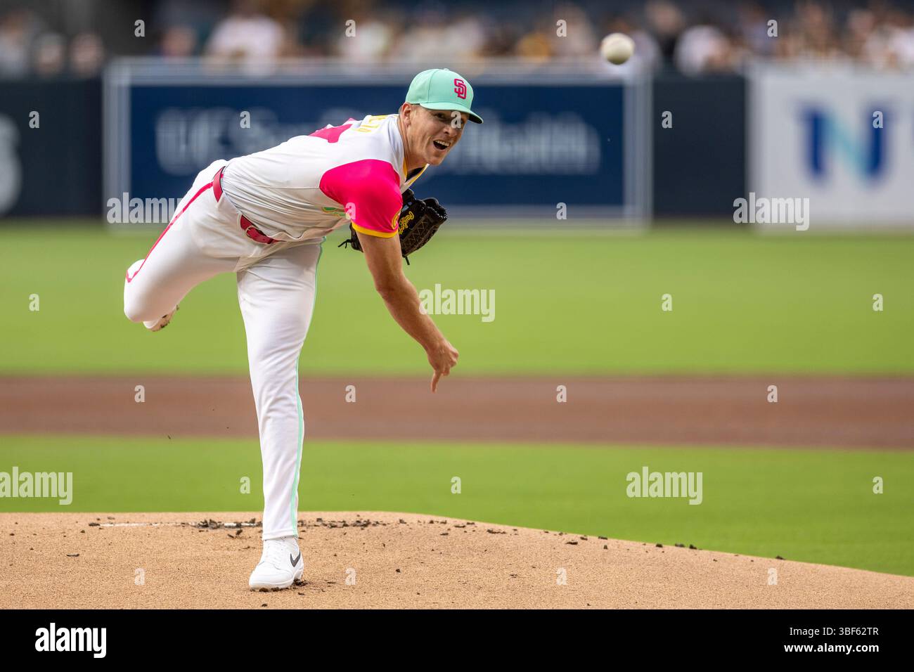 San Diego Padres starting pitcher Nick Pivetta throws against a ...