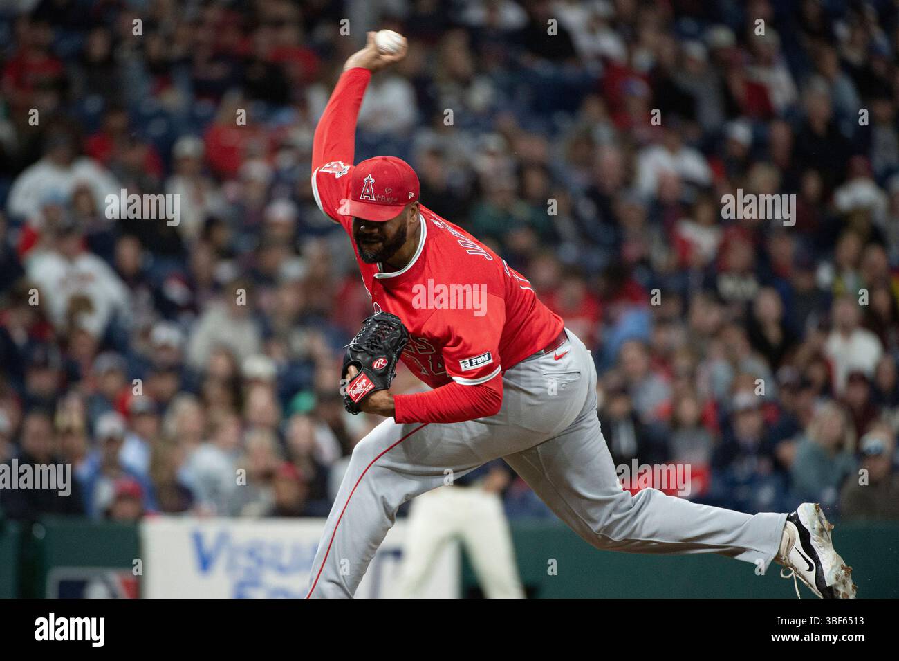 Los Angeles Angels relief pitcher Kenley Jansen delivers against the ...