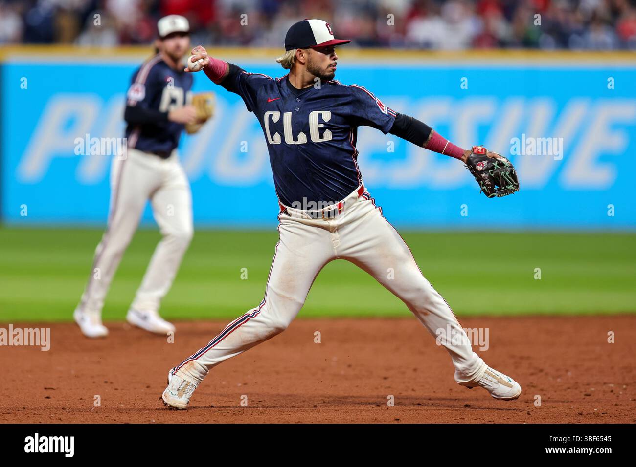 CLEVELAND, OH - MAY 30: Cleveland Guardians shortstop Gabriel Arias (13 ...