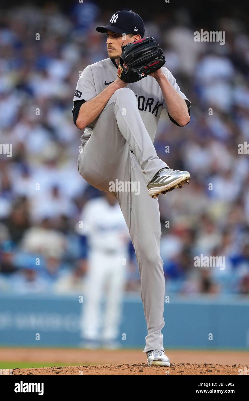 New York Yankees starting pitcher Max Fried throws to the plate during ...