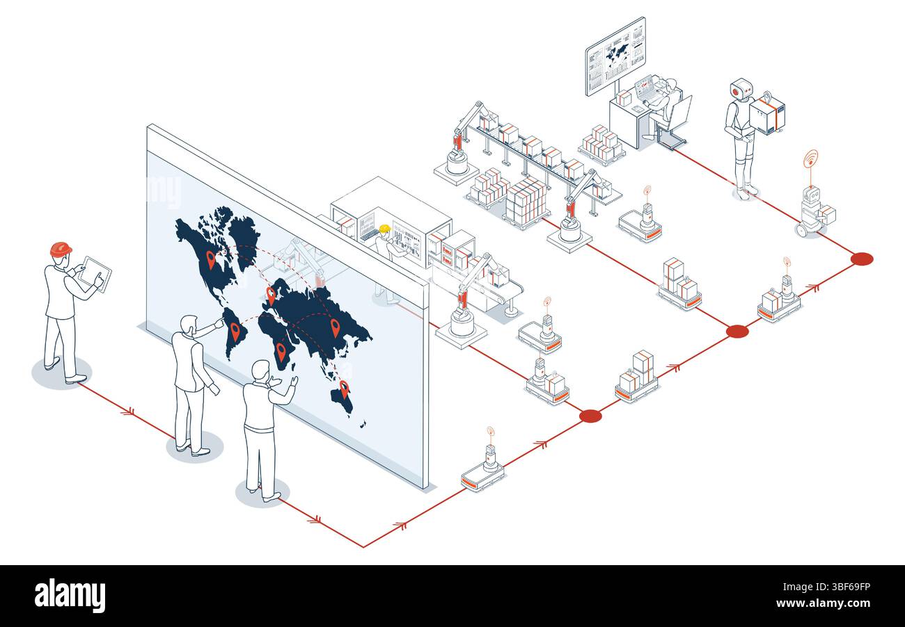 Smart logistics automated warehouses, efficient labor, wireless ...