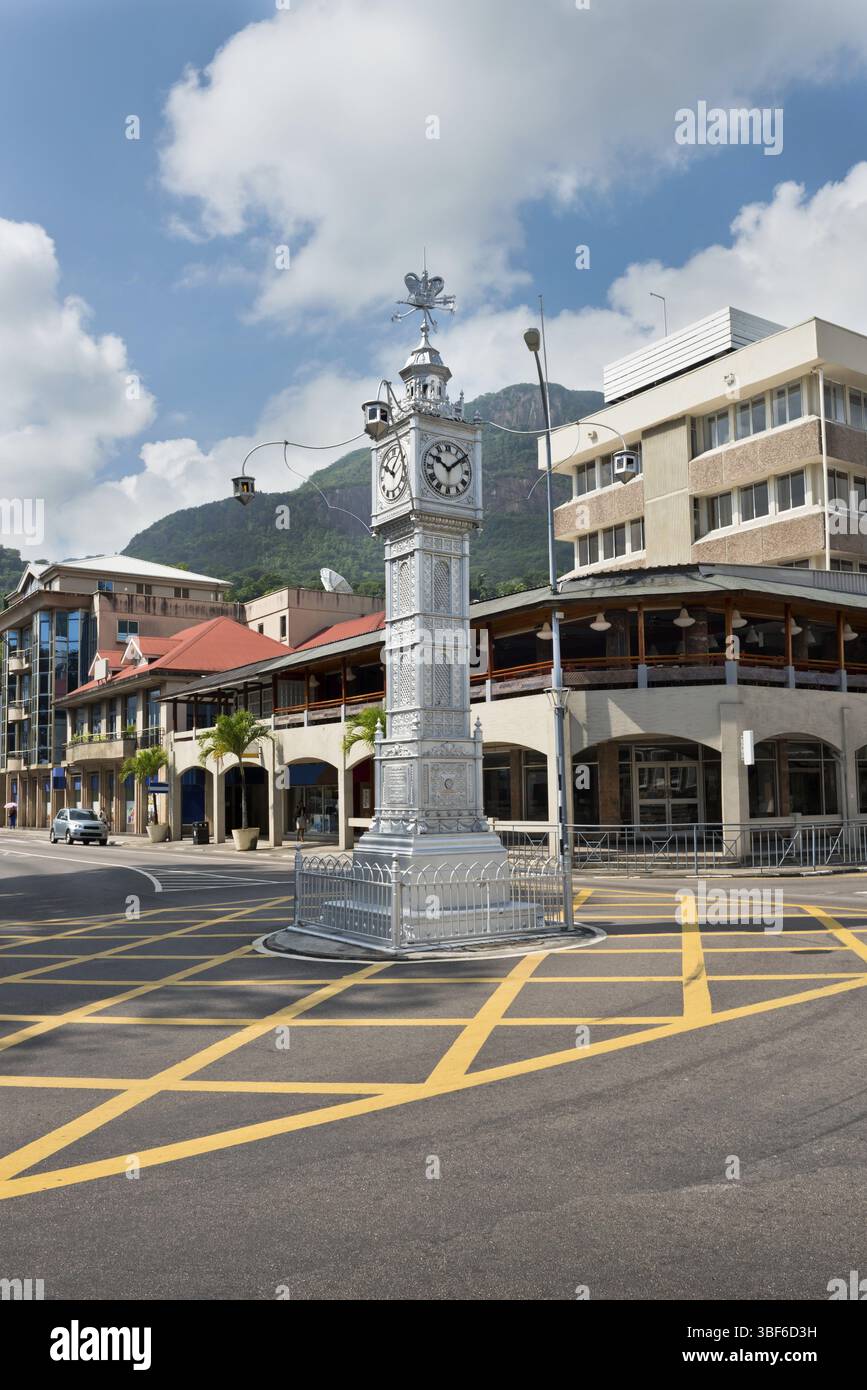 The clock tower of Victoria also known as Little Big Ben, Seychelles ...