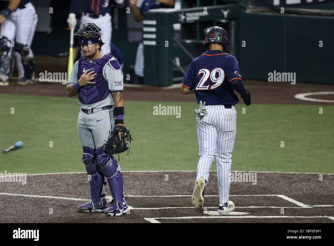 AUSTIN, TX - MAY 30: UTSA infielder Caden Miller (29) scores a run ...