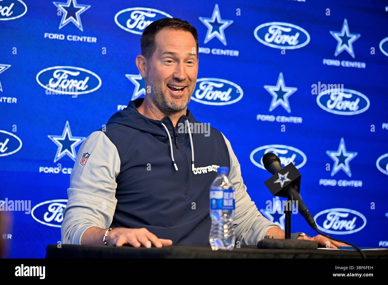 Dallas Cowboys head coach Brian Schottenheimer speaks to the media ...
