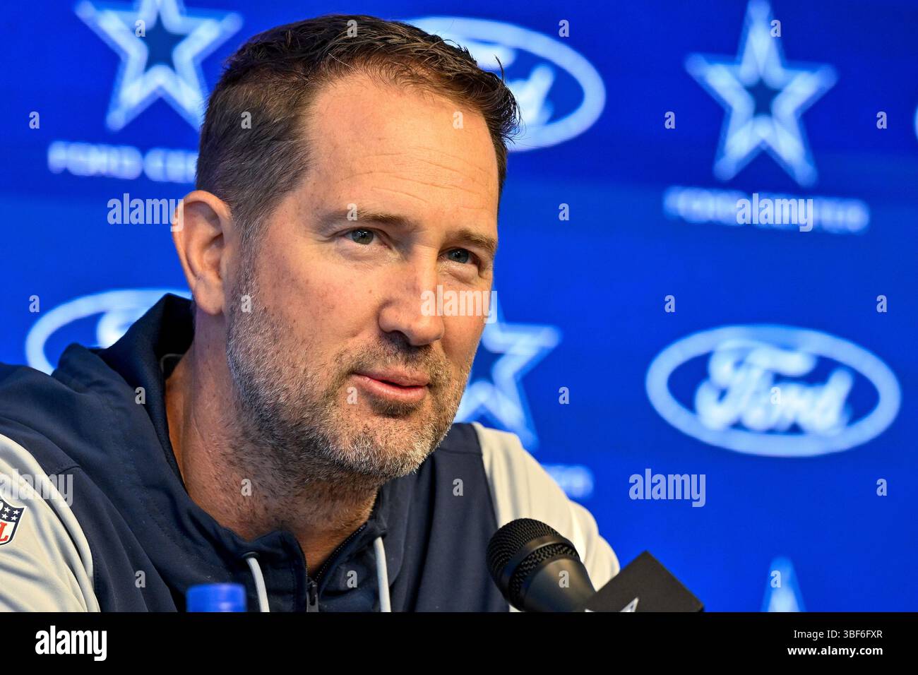 Dallas Cowboys head coach Brian Schottenheimer speaks to the media ...