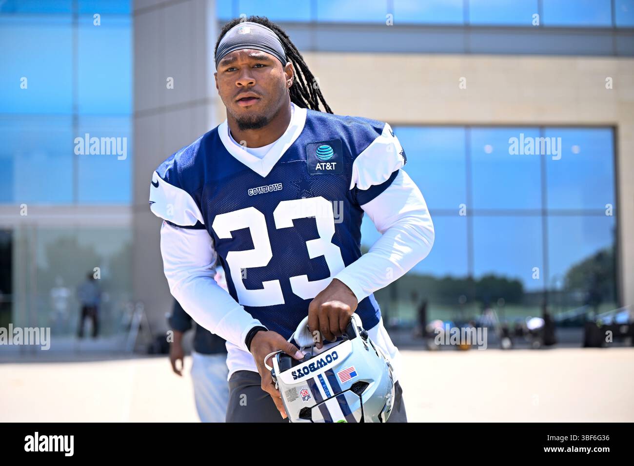 Dallas Cowboys linebacker Buddy Johnson runs on the field during NFL ...