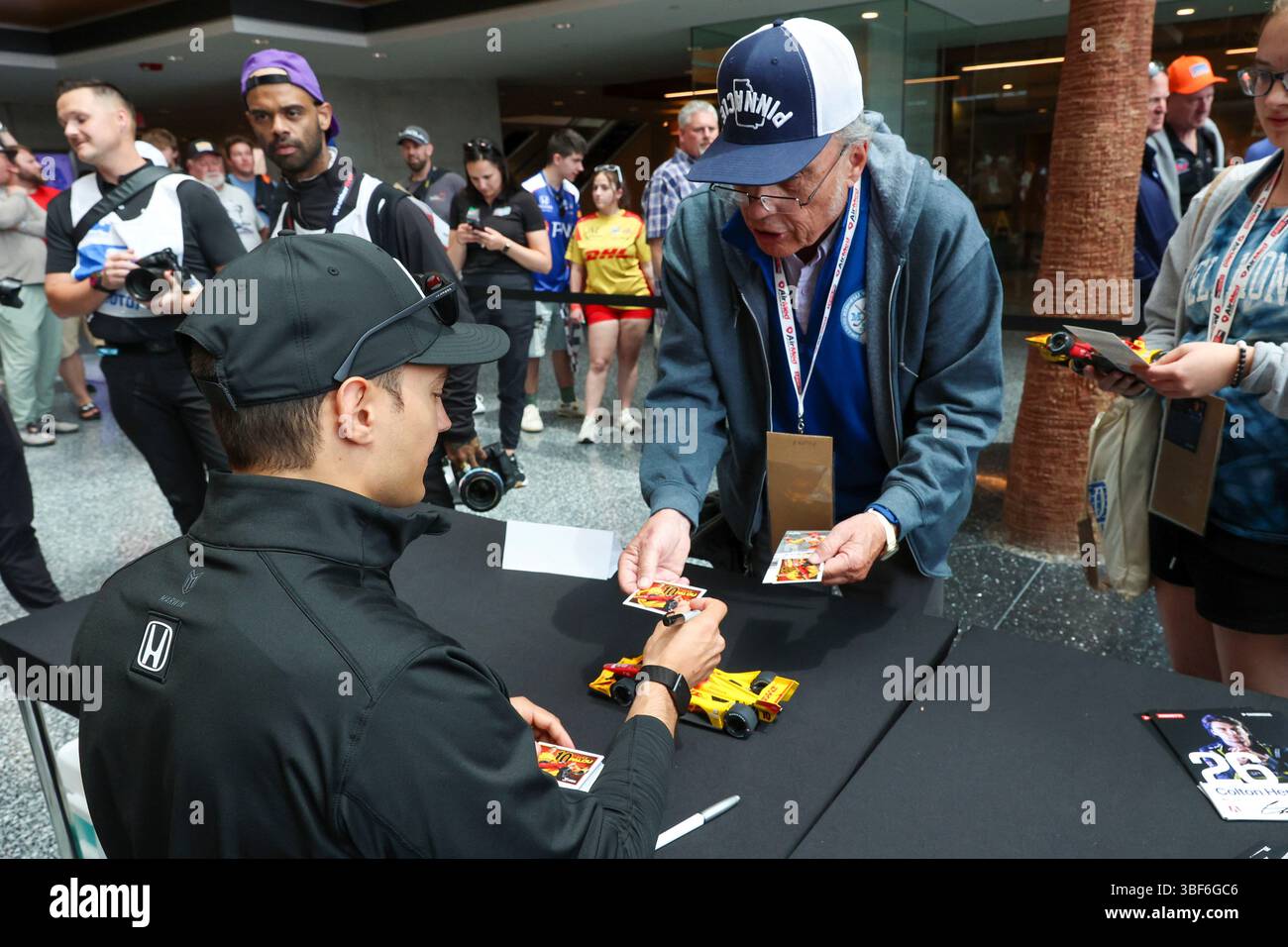 May 30th, 2025: Chip Ganassi Racing driver Alex Palou (10) signs ...