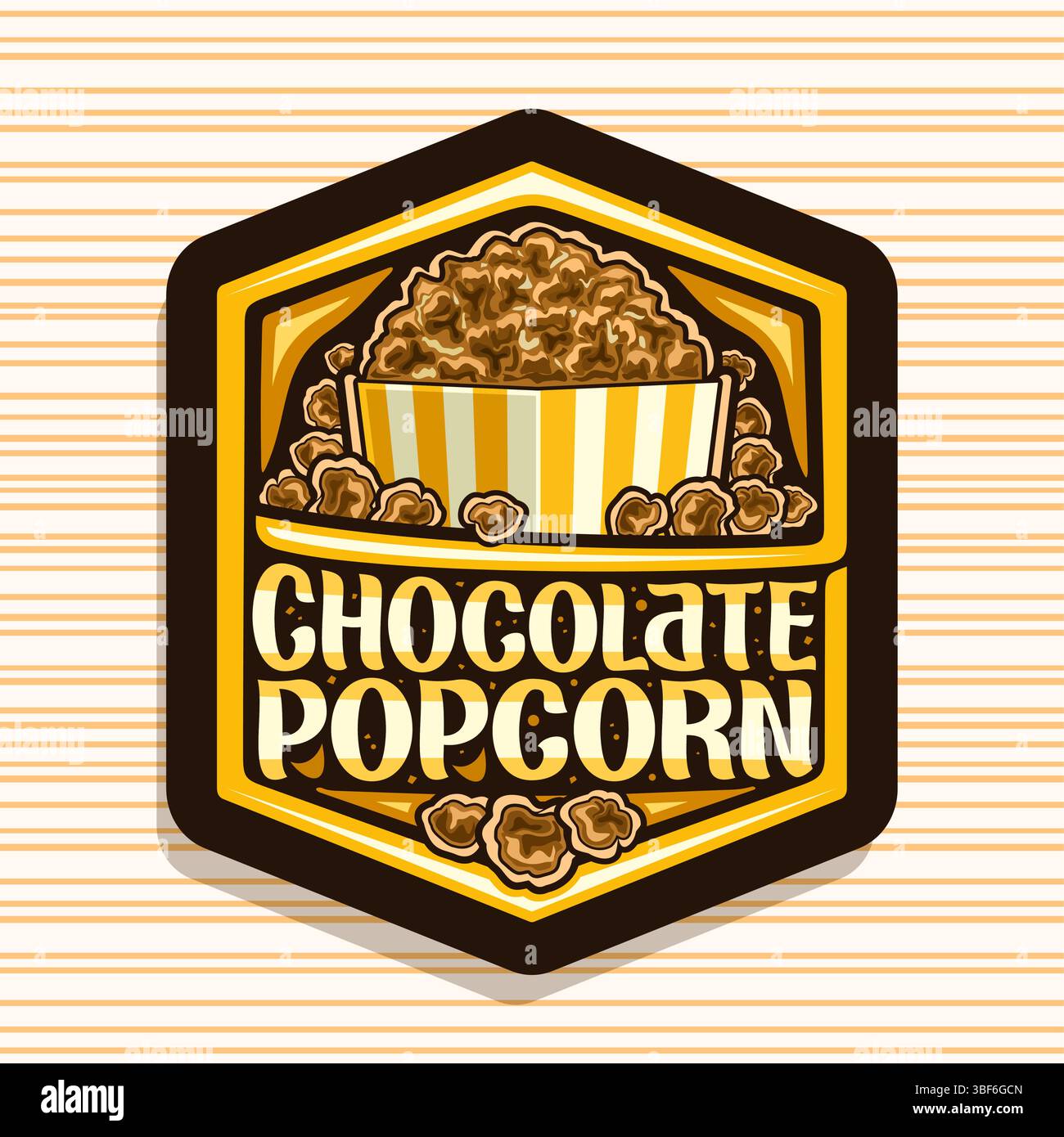 Package of gourmet caramel corn Stock Vector Images - Alamy