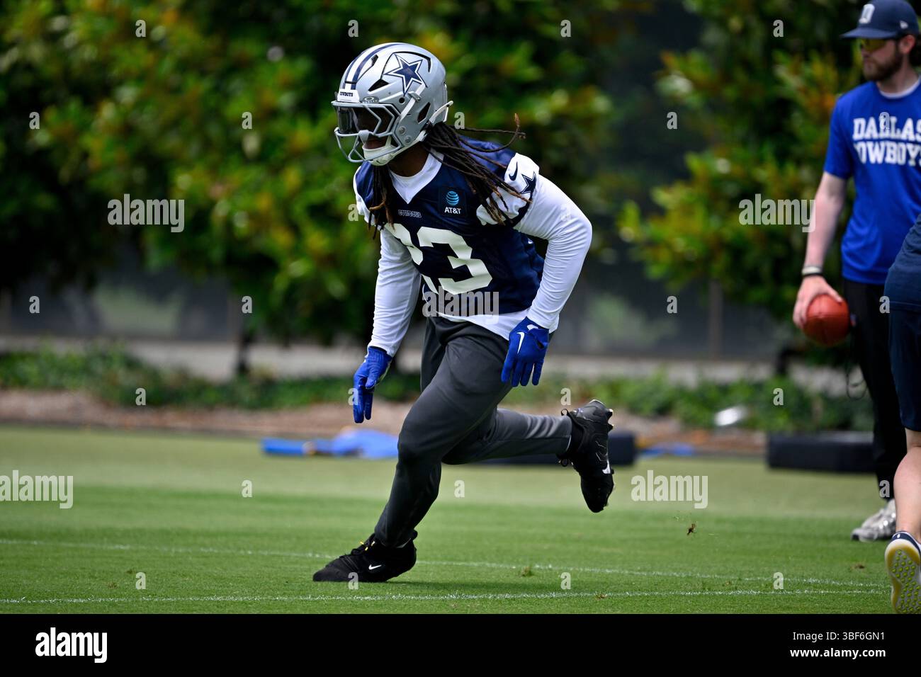 Dallas Cowboys linebacker Buddy Johnson participates in drills during ...