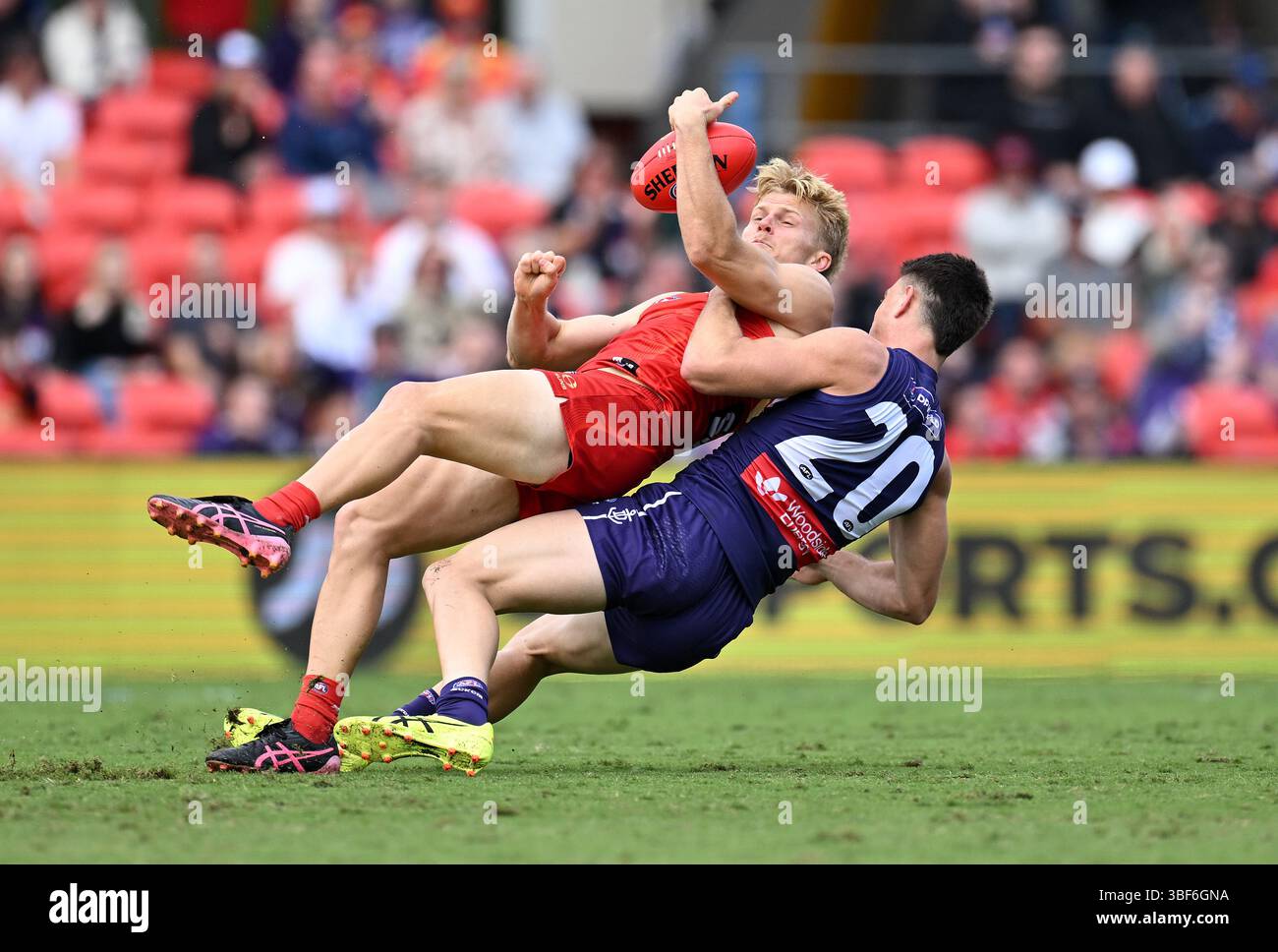 Gold Coast, Australia. 31st May, 2025. Patrick Voss of the Dockers ...