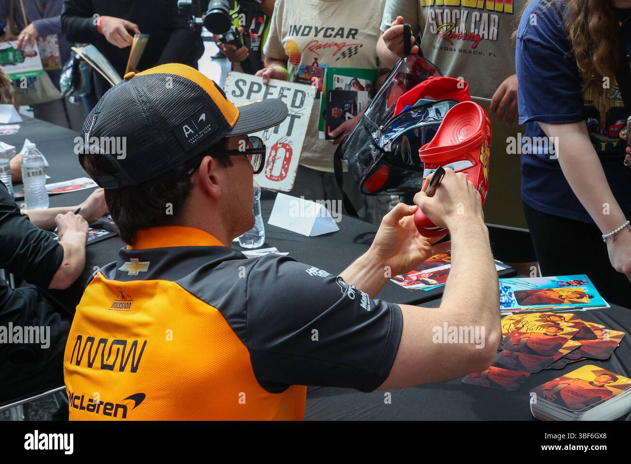 May 30th, 2025: Arrow McLaren driver Pato O'Ward (5) signs autographs ...