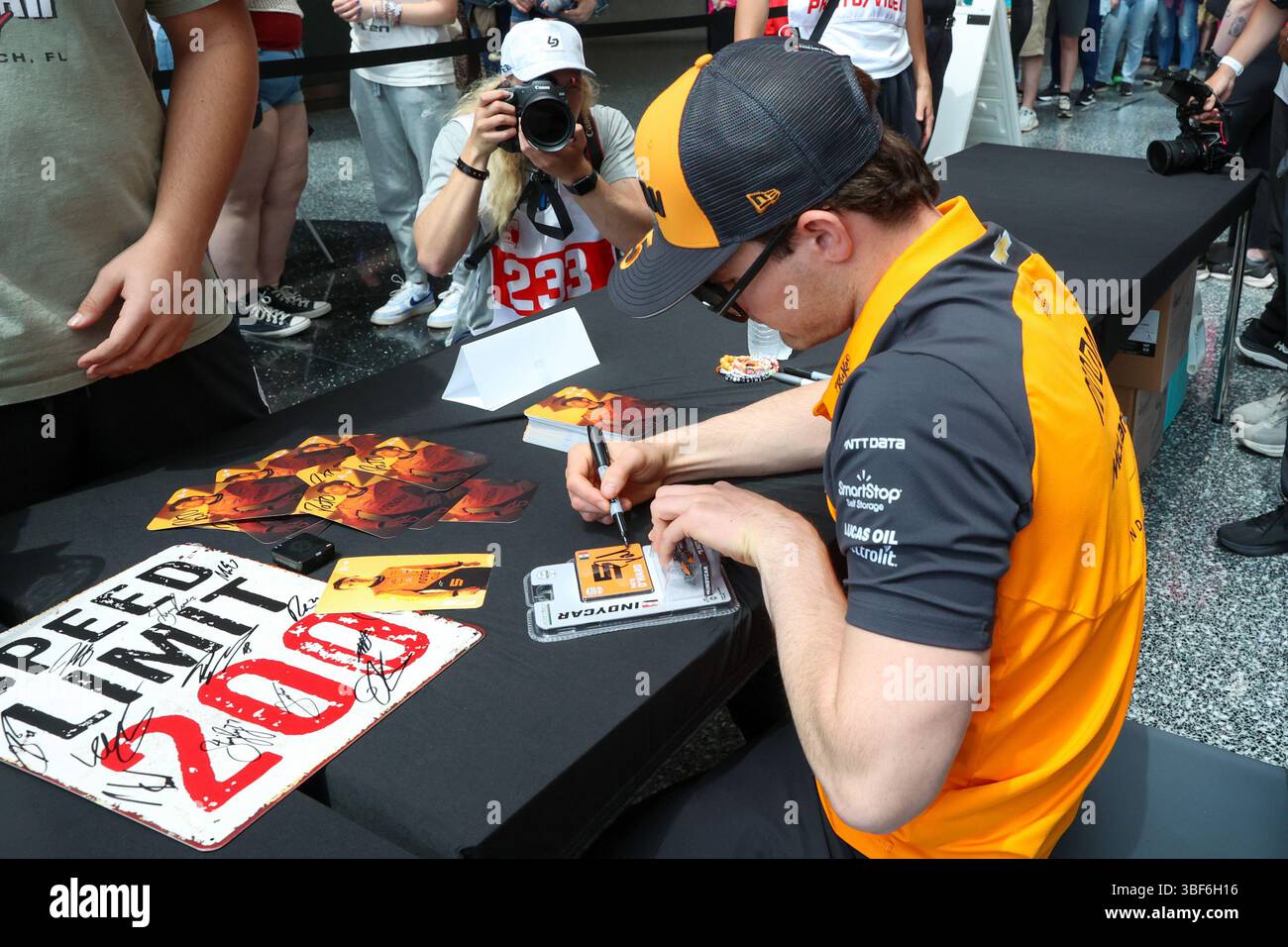 May 30th, 2025: Arrow McLaren driver Pato O'Ward (5) signs autographs ...