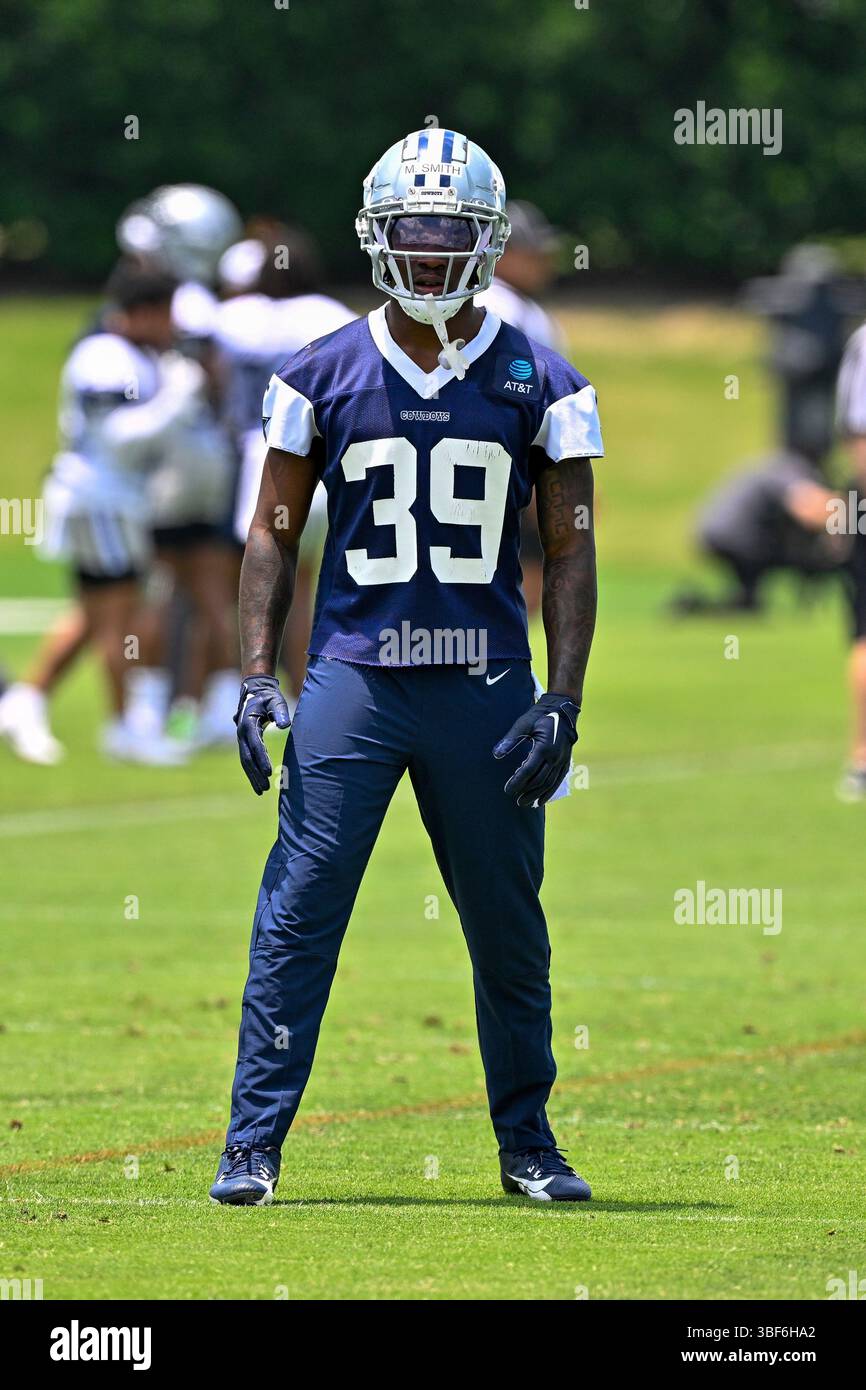 Dallas Cowboys cornerback Mike Smith Jr. looks on from the field during ...