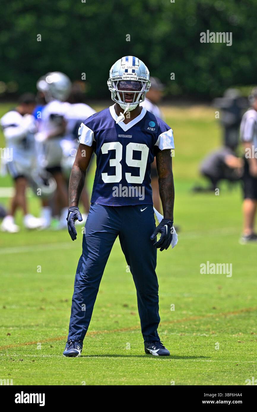 Dallas Cowboys cornerback Mike Smith Jr. looks on from the field during ...