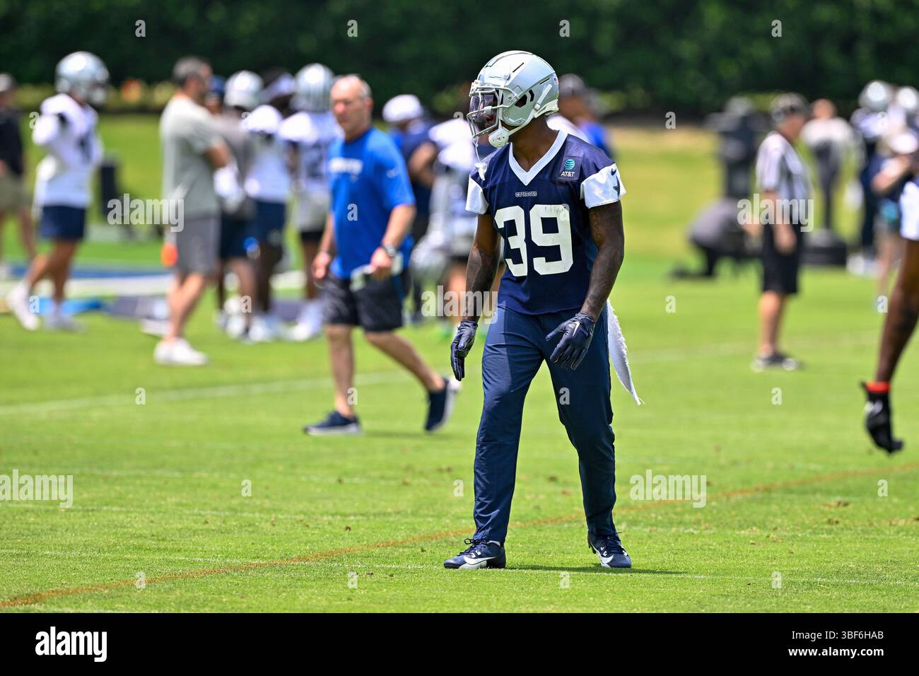 Dallas Cowboys cornerback Mike Smith Jr. looks on from the field during ...