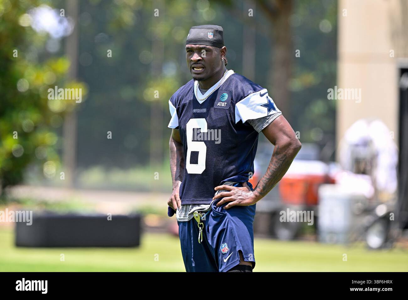 Dallas Cowboys safety Donovan Wilson looks on from the sidelines during ...