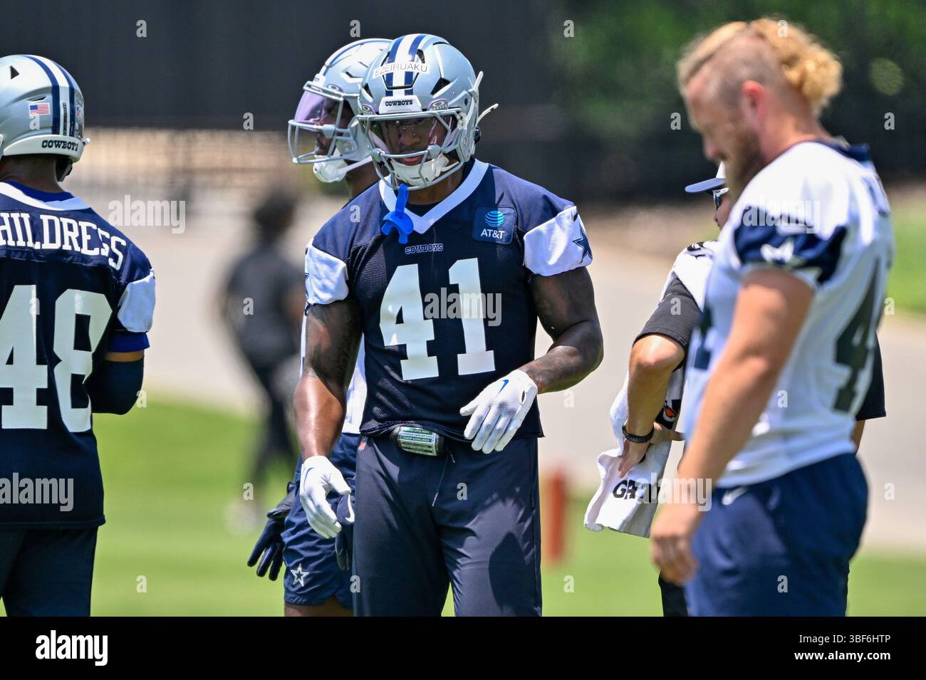 Dallas Cowboys defensive end Donovan Ezeiruaku (41) looks on during NFL ...