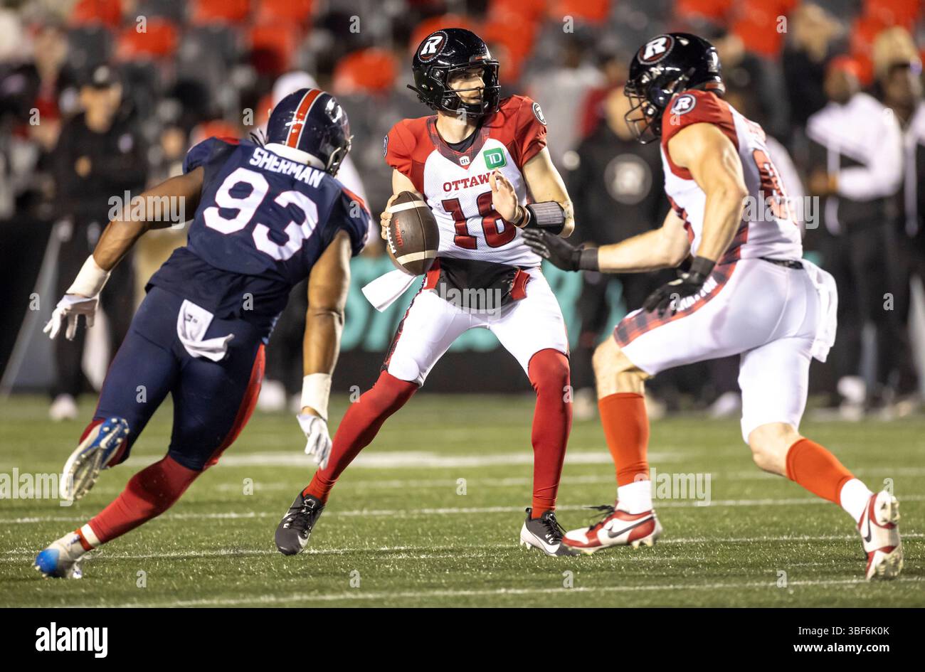 Ottawa, Canada. 30 May 2025. o15. Pre-season Canadian Football League (CFL) play between the ...