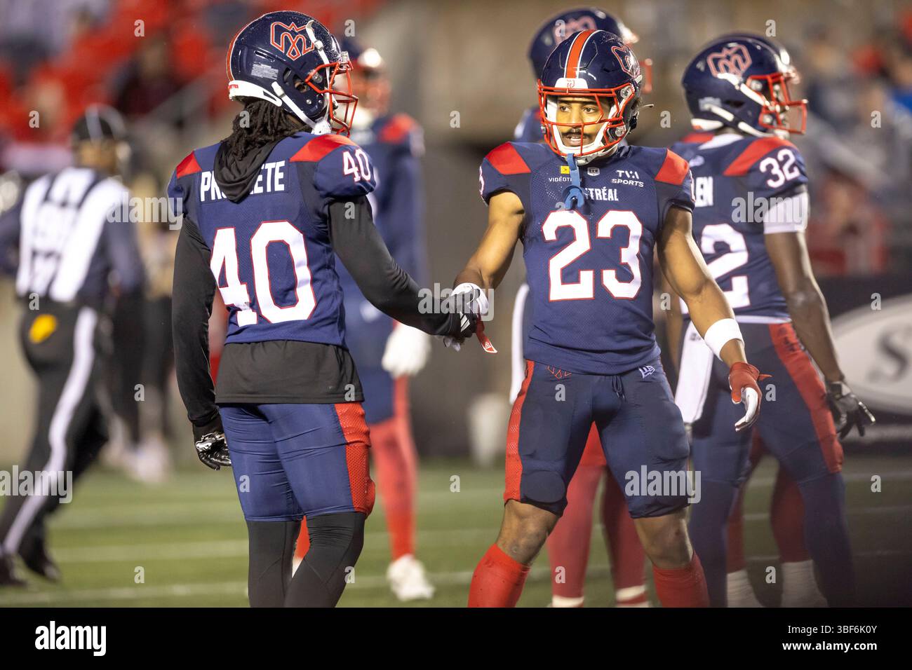 Ottawa, Canada. 30 May 2025. Bryce COSBY (23) of the Montreal Alouettes ...