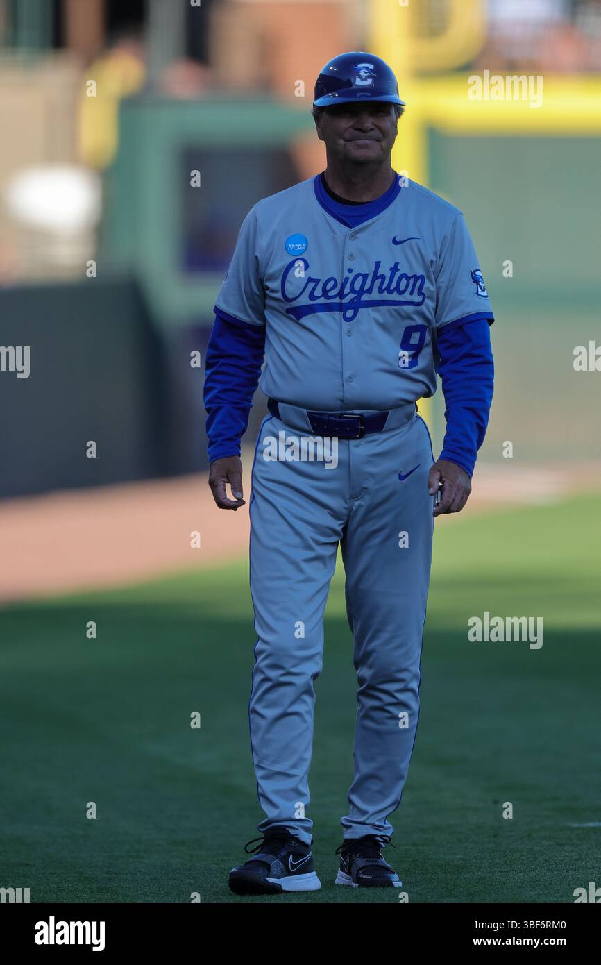 May 30, 2025: Bluejays Head Coach Ed Servais positions himself in the ...