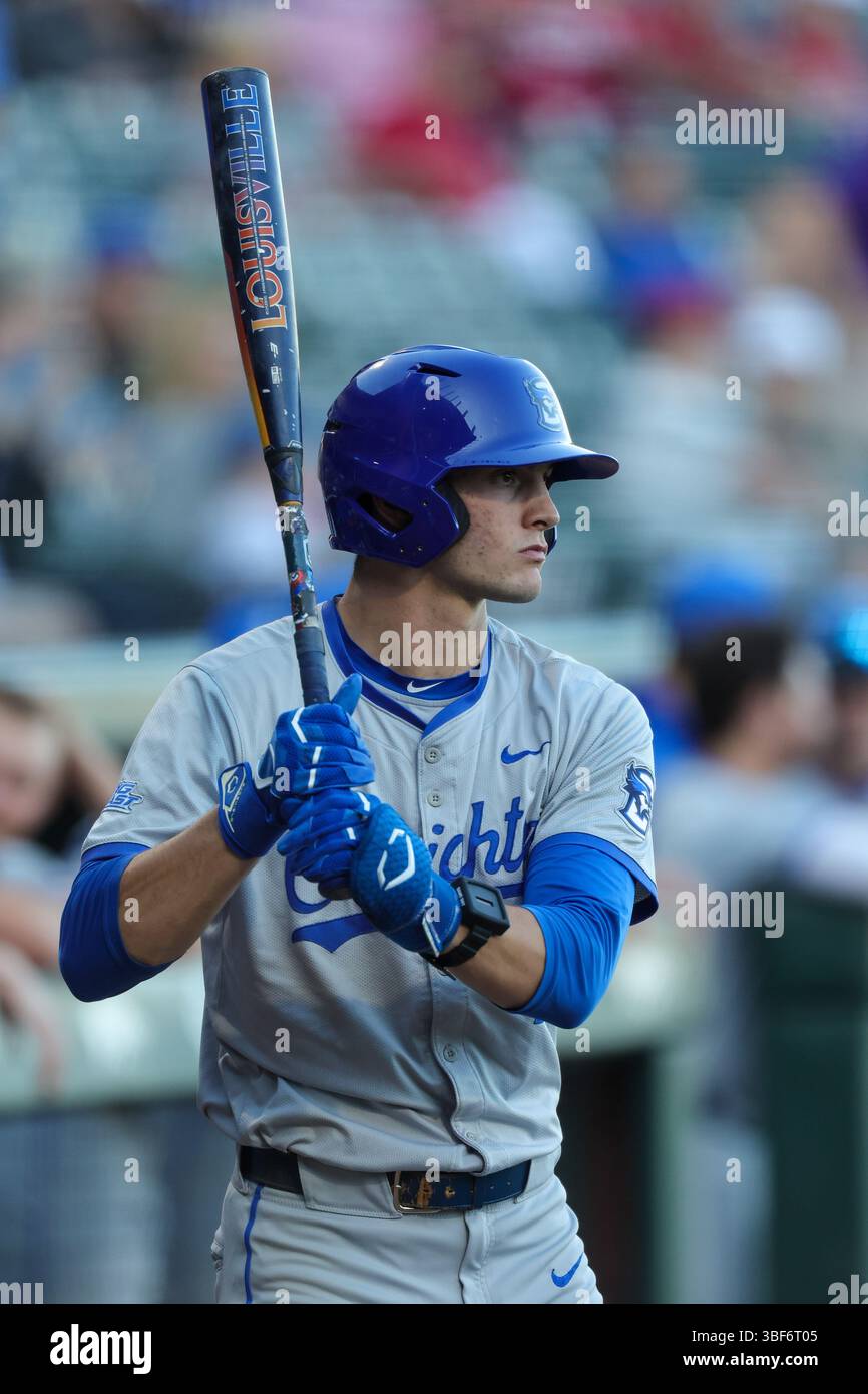 May 30, 2025: Matt Sherman (3) of Creighton stands in the on deck ...