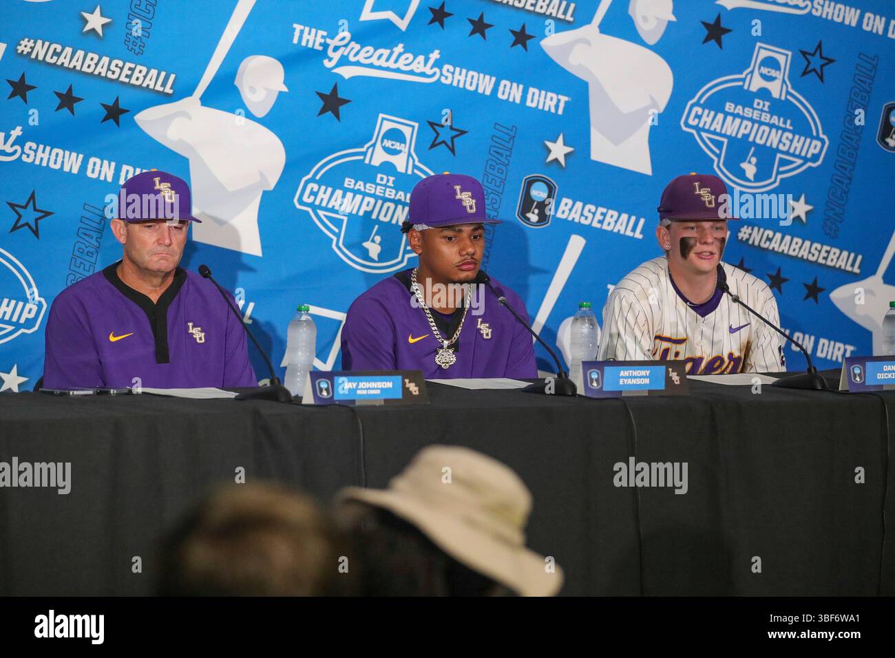 May 30, 2025: LSU Head Coach Jay Johnson and players Anthony Eyanson ...