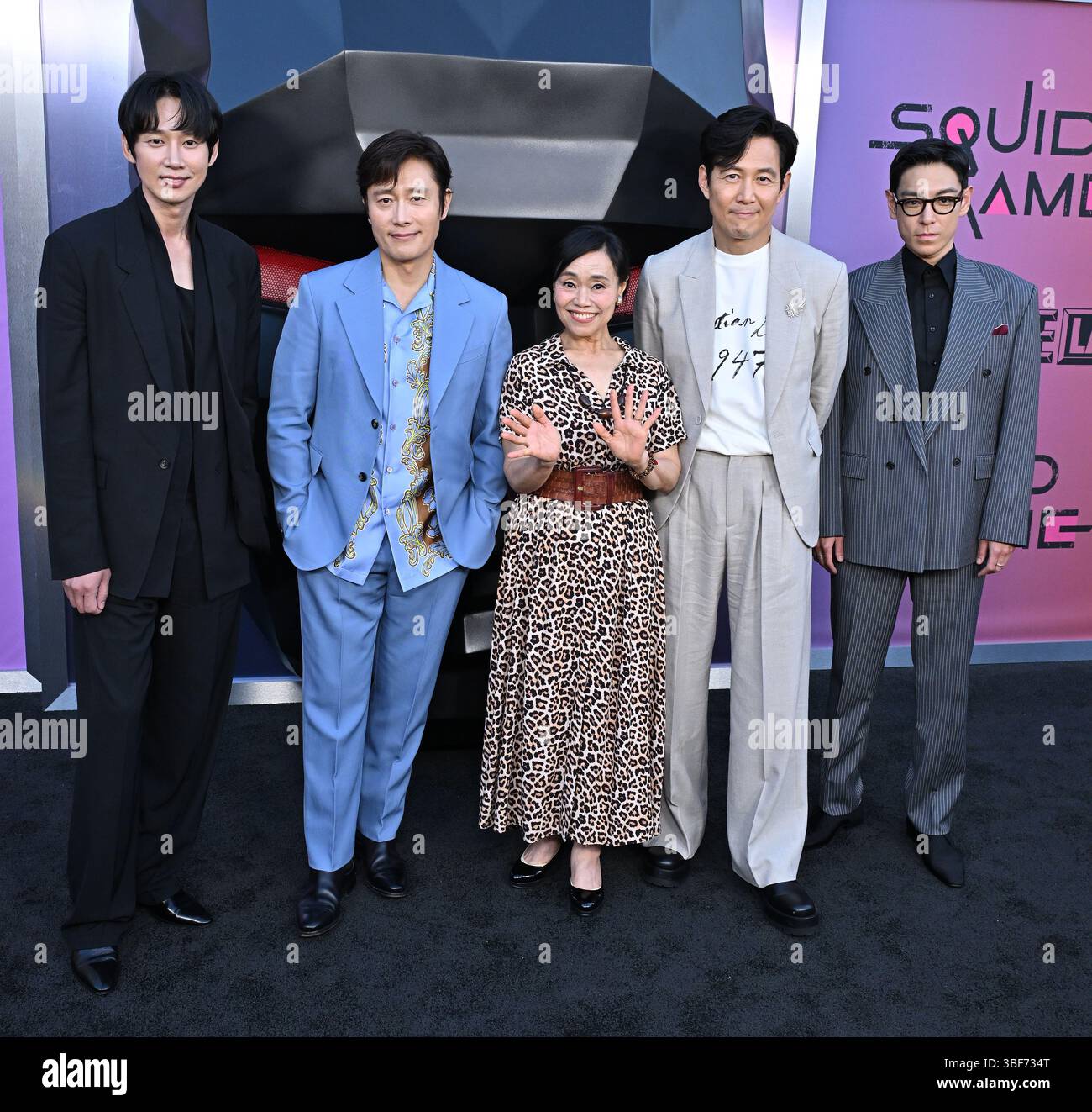 Park Sung Hoon, Lee Byung-hun, Kang Ae-shim, Lee Jung-jae and Choi Seung-hyun aka T.O.P arriving ...