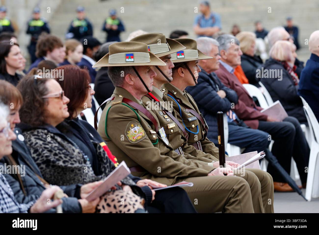 Service men and women are seen during the Victorian Aboriginal ...