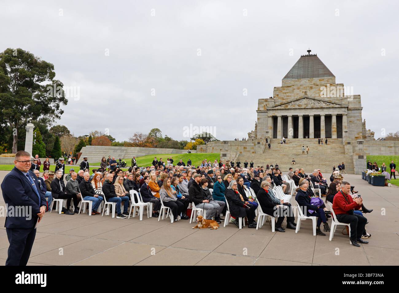 People gather during the Victorian Aboriginal Remembrance Service to ...