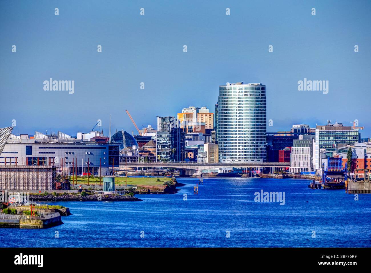 Belfast, Ireland - July 14, 2019: The commercial port of Belfast ...