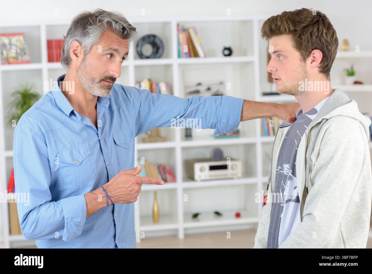 Father son talking eachother hi-res stock photography and images - Alamy
