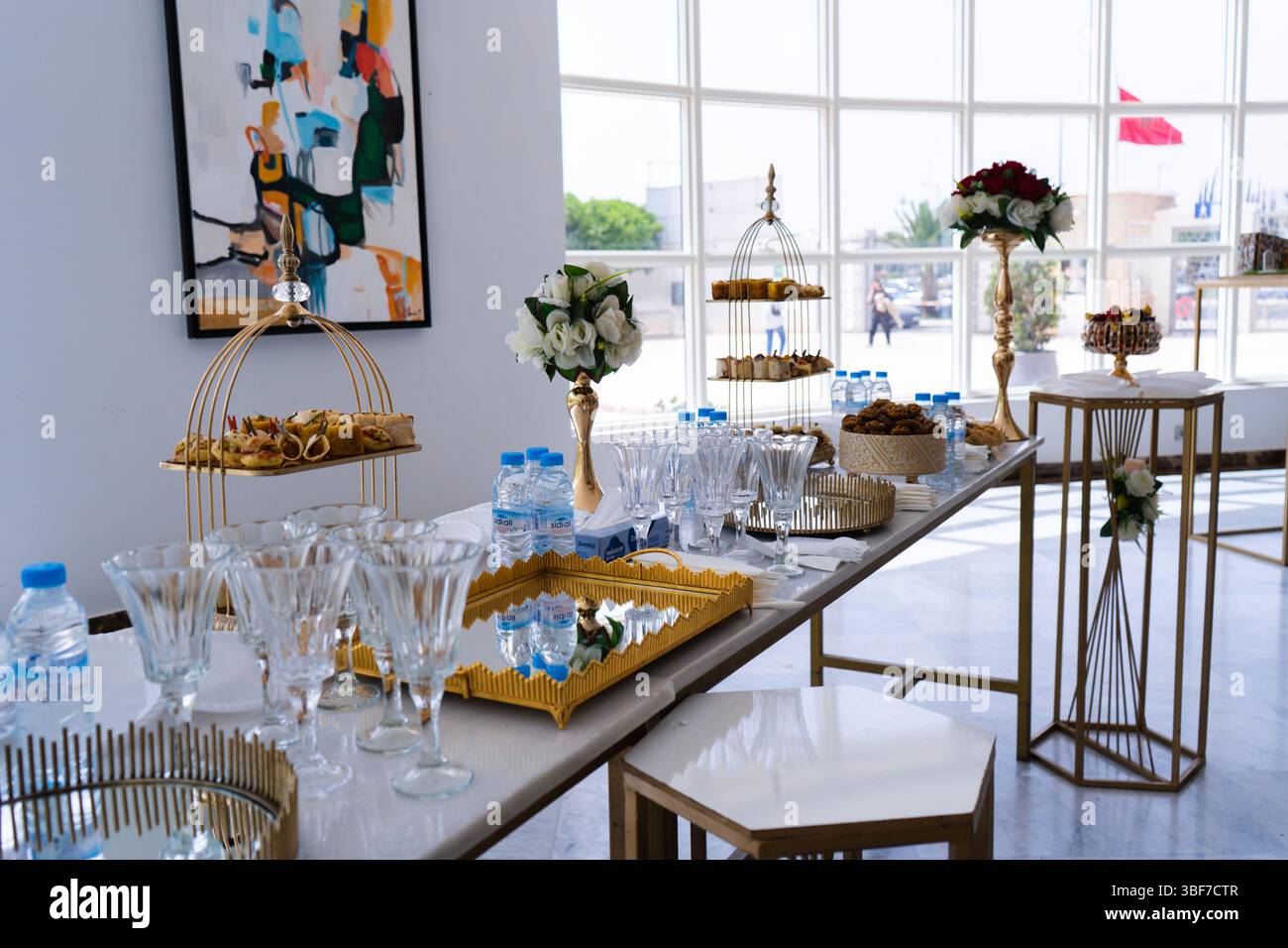 Elegant Beverage and Snack Table Setup for Luxury Event May 29,2025 ...