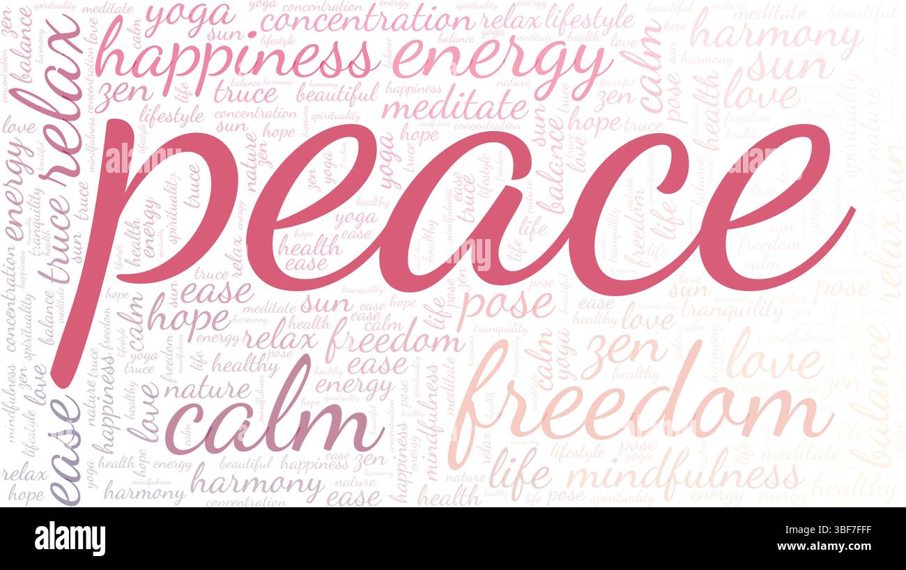 Peace conceptual vector illustration word cloud isolated on white ...