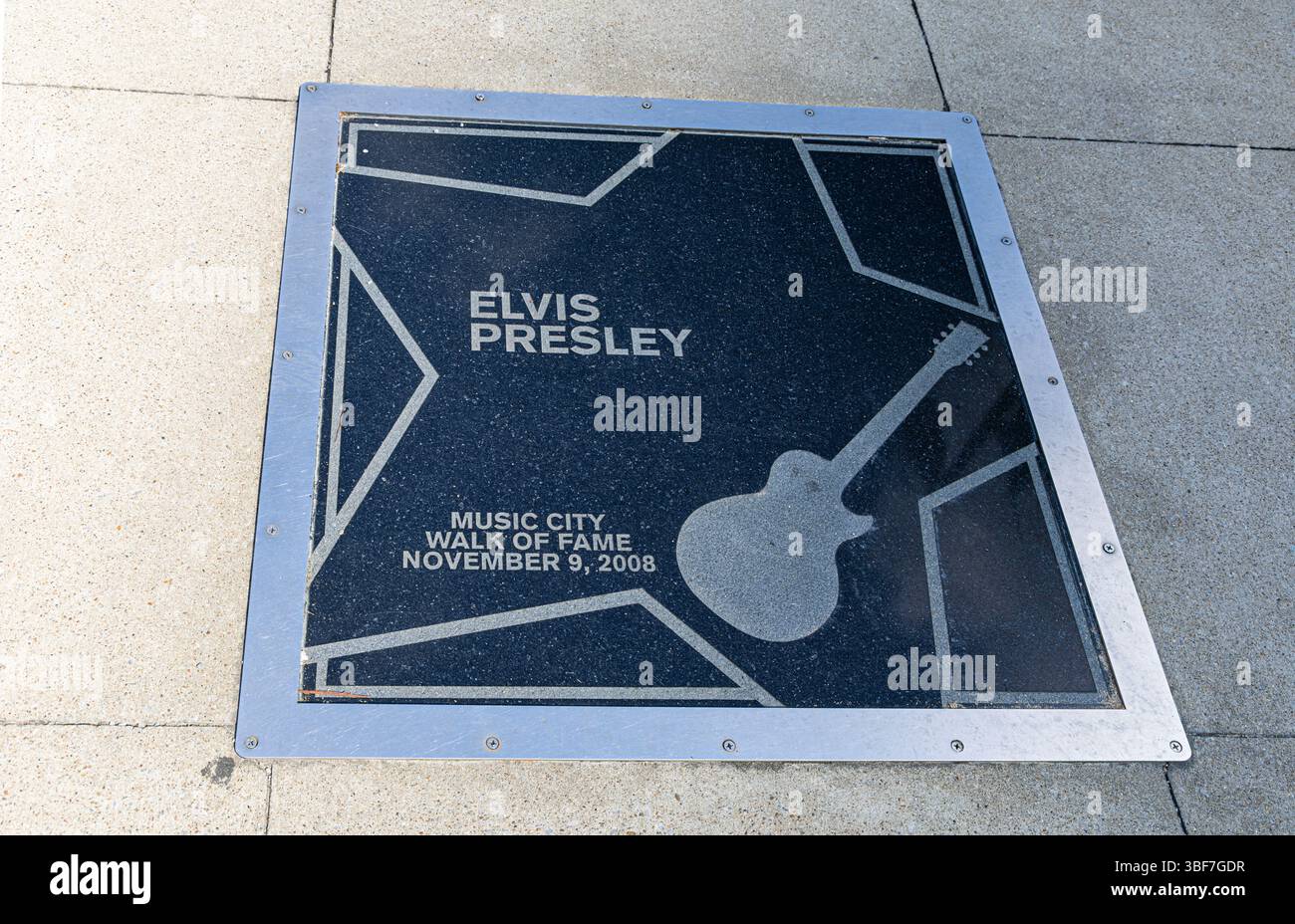 Elvis Presley plaque on the Music City Walk of Fame, Nashville ...