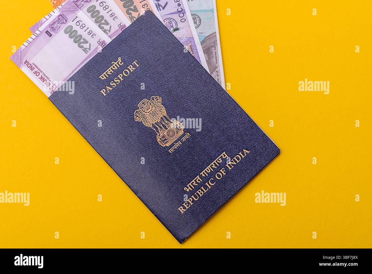 Indian passport for travelling, flying and doing business. India ...