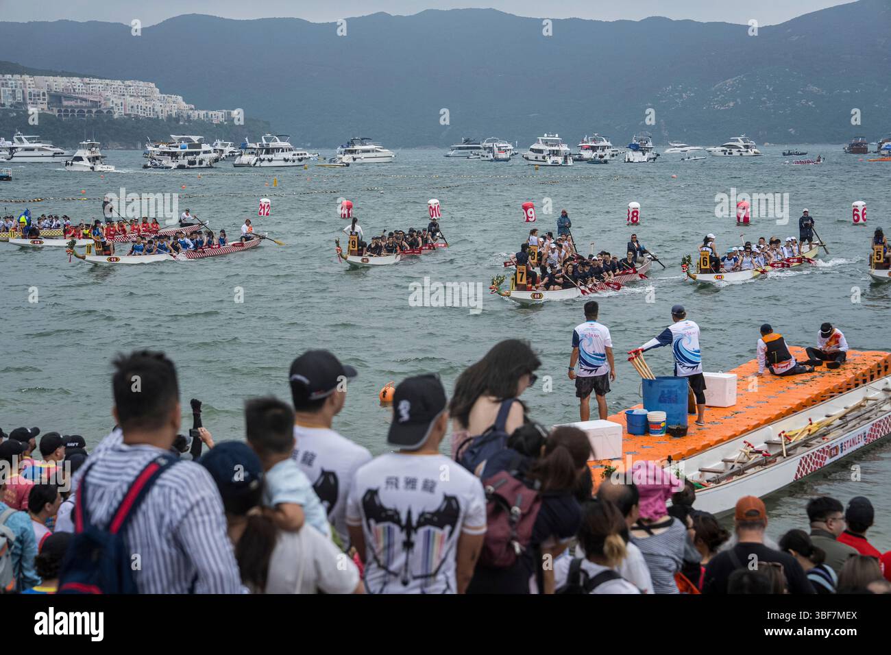 Competitors take part in the Stanley International Dragon Boat Championships to celebrate the ...