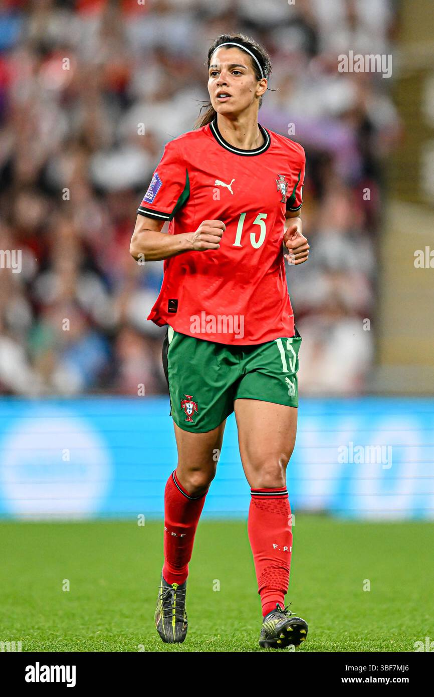 Carole Costa (15 Portugal) looks on during the UEFA Women's Nations ...