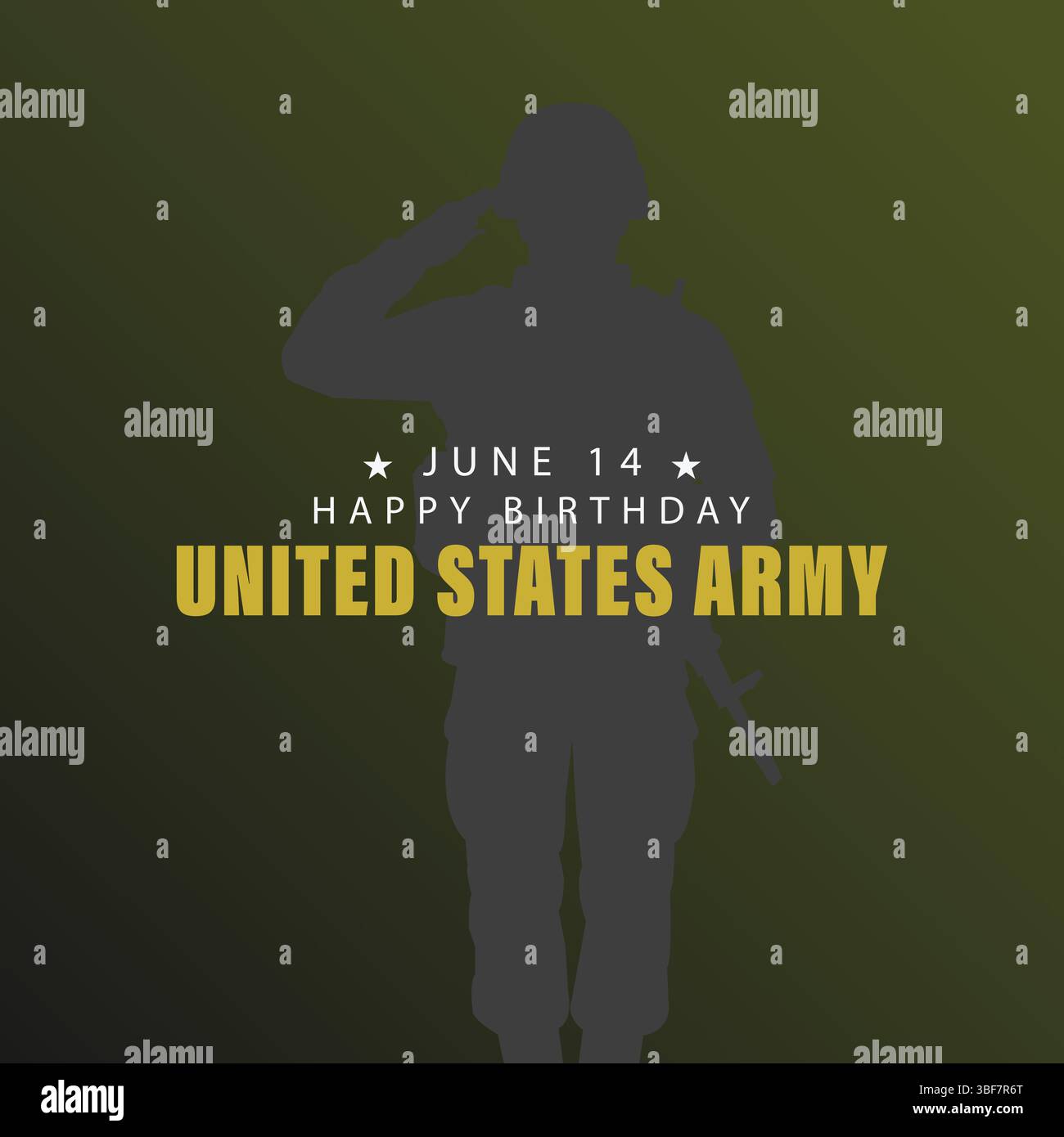 June 14 A Tribute to Valor Happy Birthday US Army Stock Vector Image ...